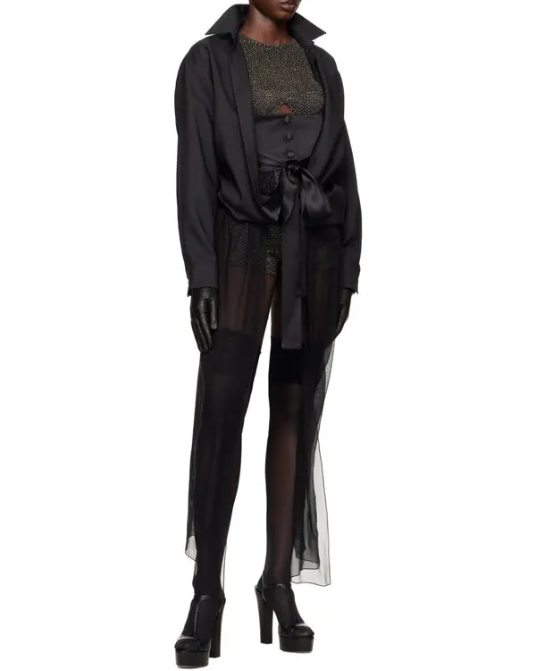 Dolce & Gabbana Belted Chiffon Midi Skirt