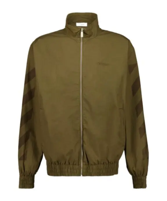 Off-White Diagonal Track Jacket - Military Green