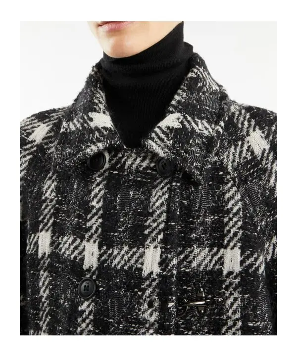 FAY Plaid Double-breasted Coat