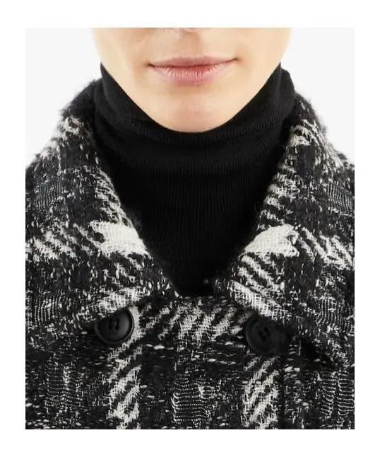 FAY Plaid Double-breasted Coat