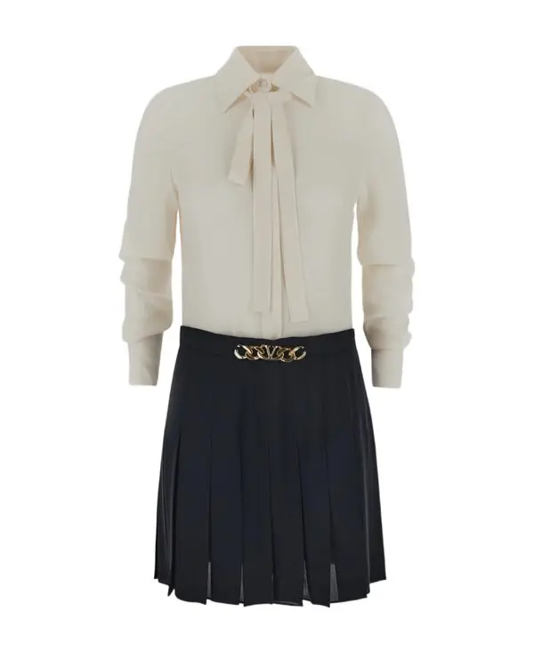 Valentino Garavani Pussy-bow Collar Shirt Dress