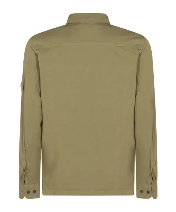 C.P. COMPANY Logo Plaque Zipped Shirt