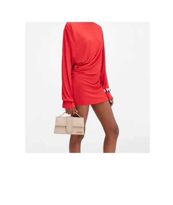 Jacquemus Large Bambino Magnetic Closure Crossbody Bag - Nude