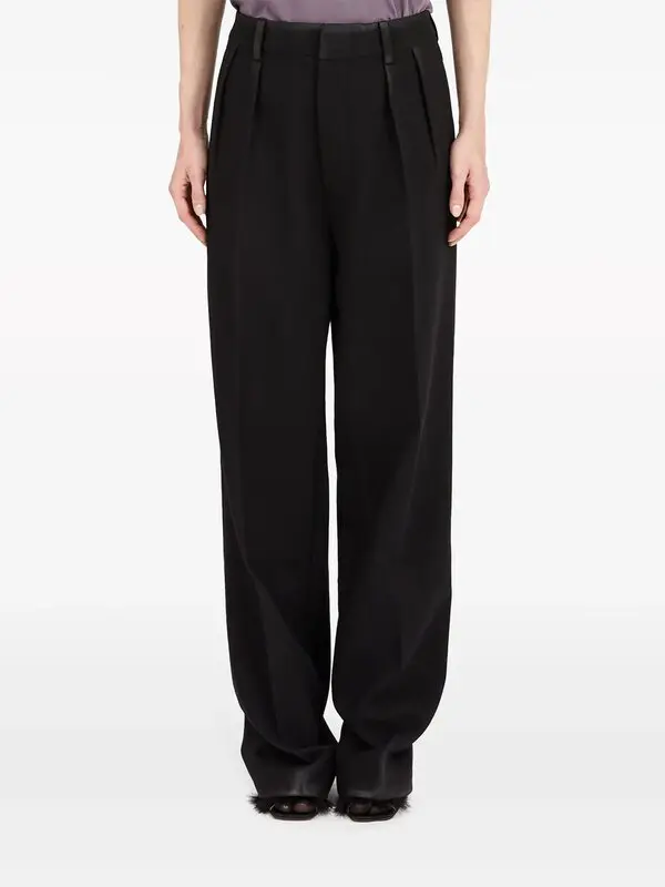 MAISON MARGIELA Wide-leg Trousers With Hot Seam Details - Black