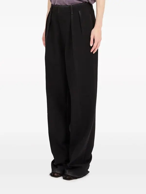 MAISON MARGIELA Wide-leg Trousers With Hot Seam Details - Black