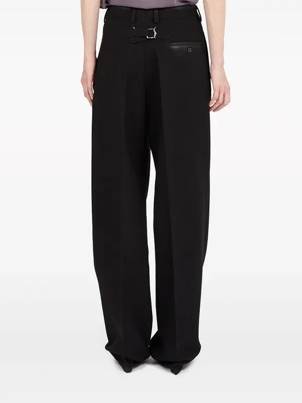 MAISON MARGIELA Wide-leg Trousers With Hot Seam Details - Black