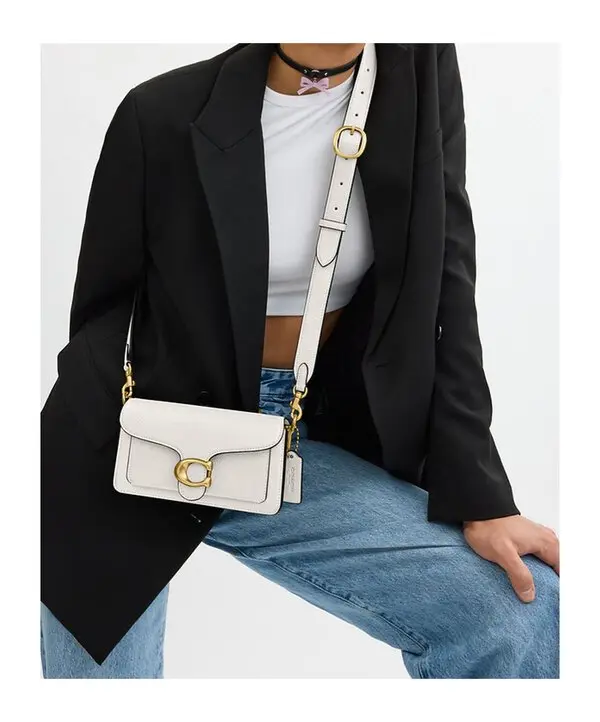 COACH Flap Shoulder Bag - Chalk