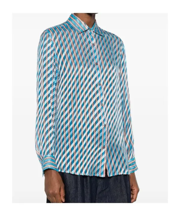 Dries Van Noten Striped Shirt - Blue