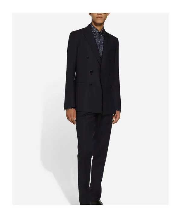Dolce & Gabbana Dolce Gabbana Tie Printed Martini-fit Shirt - Blue