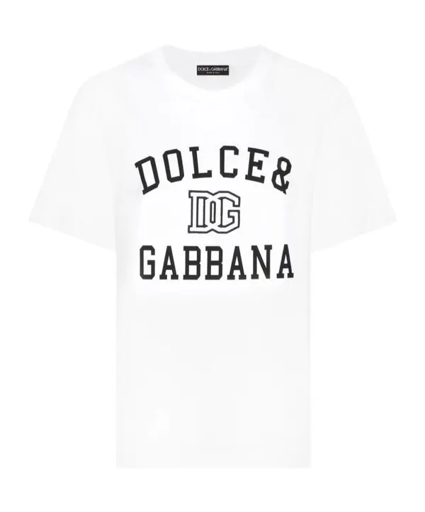 Dolce & Gabbana Logo Print Crewneck T-shirt - Optical White