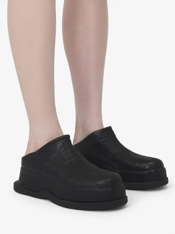 Alexander McQueen Wave Skull Embossed Mules