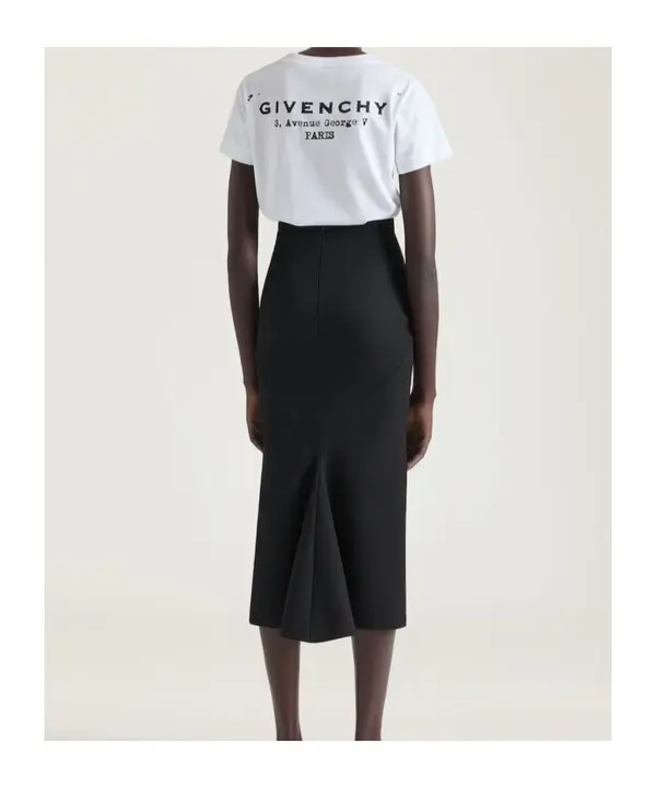 Givenchy Low Waisted Skirt With Back Pleating - Black
