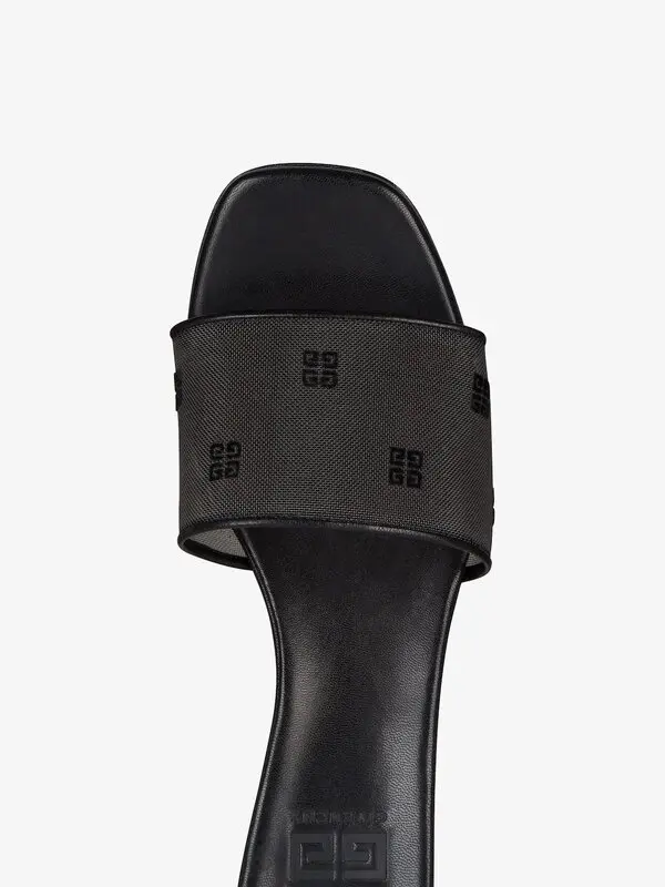 Givenchy G Cube Mules In Transparent Mesh