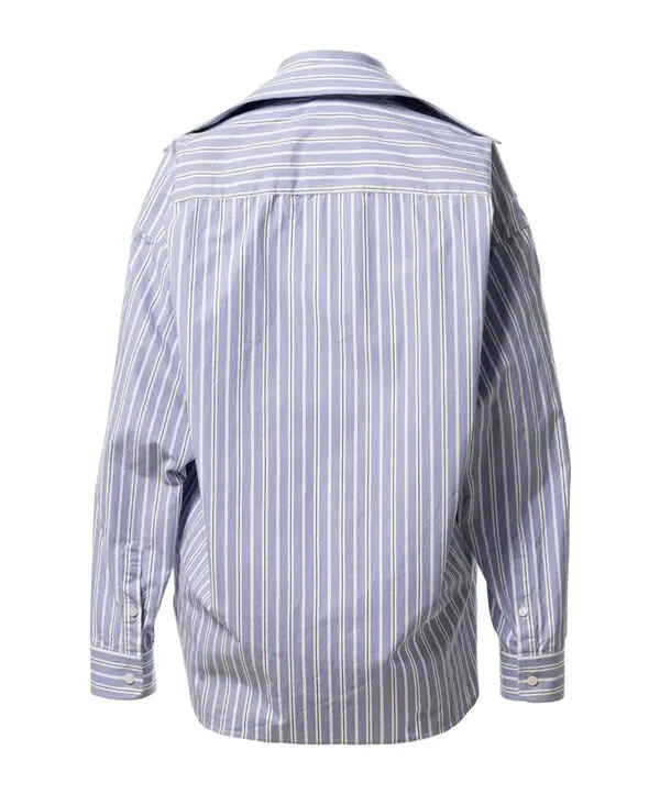 Mihara Yasuhiro Front Layered Stripe Shirt