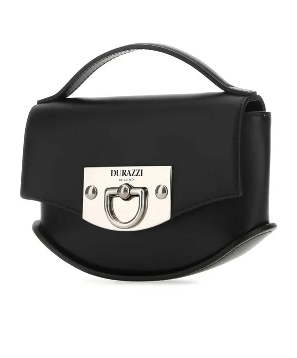 DURAZZI MILANO Flip-lock Leather Shoulder Bag