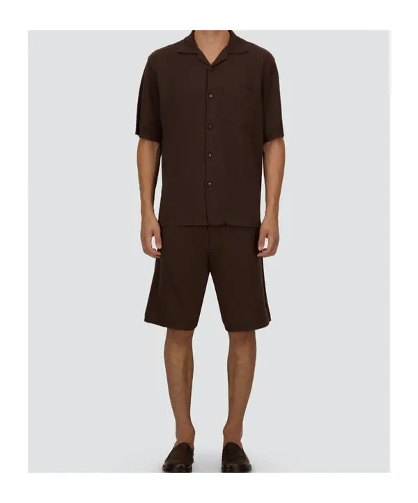 Herno Chest-pocket Short-sleeved Button-up Shirt - Brown