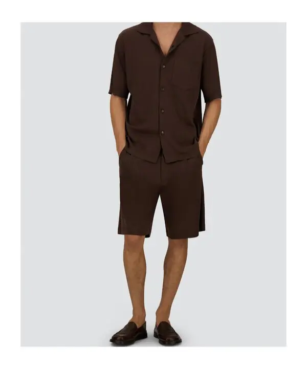 Herno Chest-pocket Short-sleeved Button-up Shirt - Brown