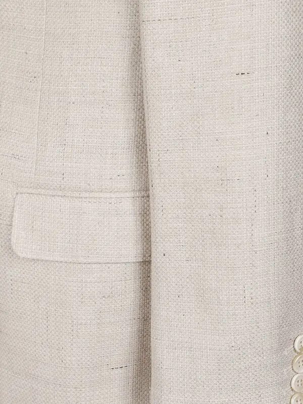 Brunello Cucinelli Buttoned Flap-pocket Blazer - Light Beige