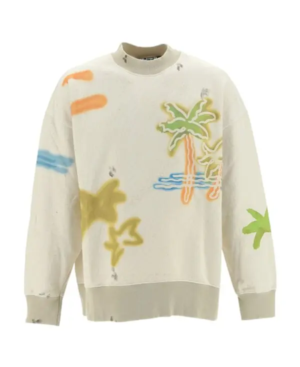 Palm Angels Printed Crewneck Sweatshirt