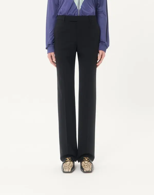 Valentino Garavani Slim Pleated Pants - Black
