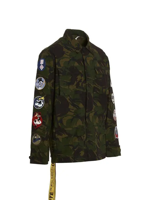 Off-White Camouflage Printed Long-sleeve Jacket - Black