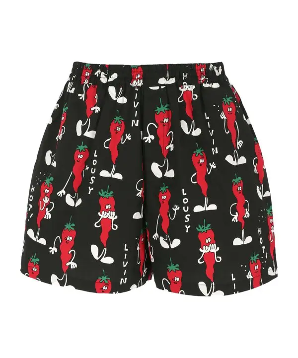 Junya Watanabe Graphic Print Elasticated Waistband Shorts