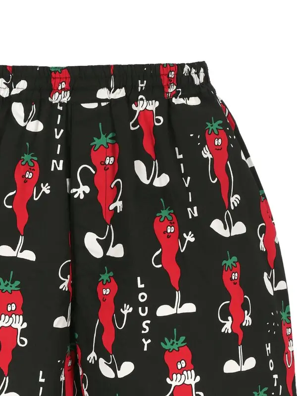 Junya Watanabe Graphic Print Elasticated Waistband Shorts