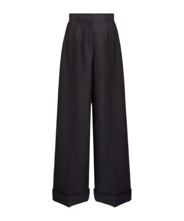 Dior Wide-leg Tailored Trousers - Black