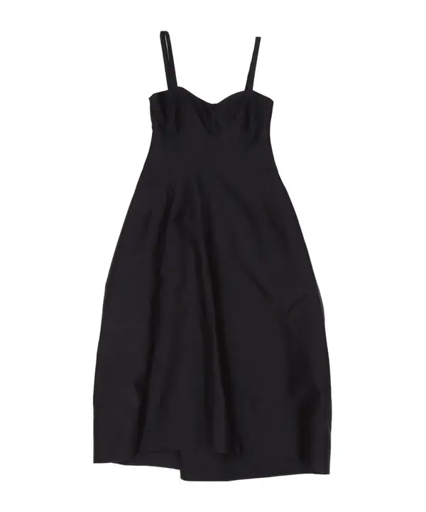 JIL SANDER Techno Gabardine Bustier Dress