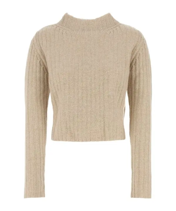 Max Mara Aloa Ribbed Knit Jumper - Beige