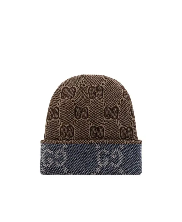 Gucci Reversible Gg Beanie - Black