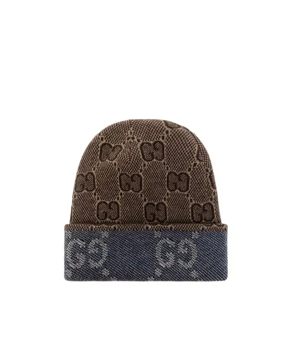 Gucci Reversible Gg Beanie - Black