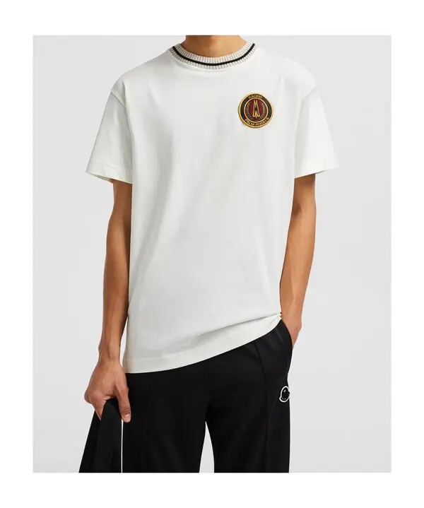 Moncler X Palm Angels Cotton T-shirt With Embroidered Logo