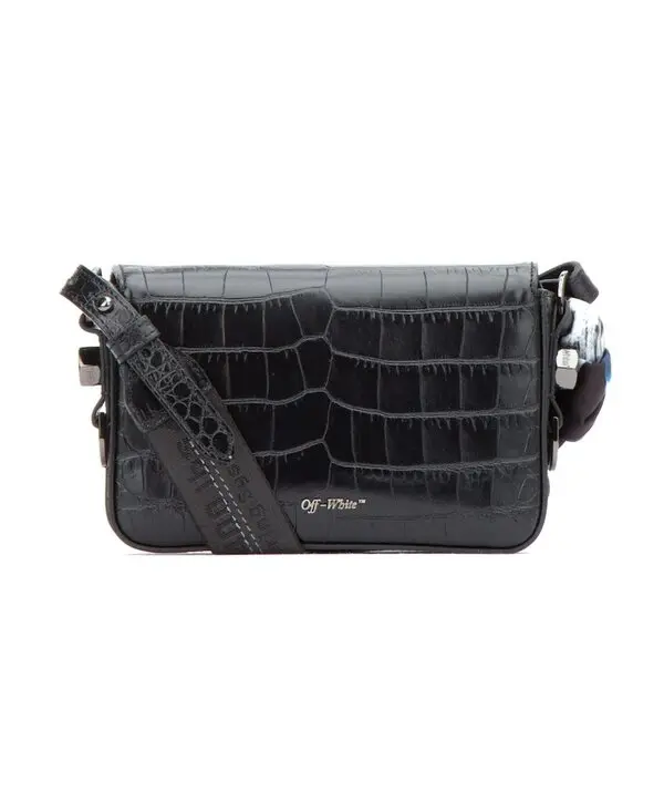 Off-White Crocodile Clip Satchel - Black