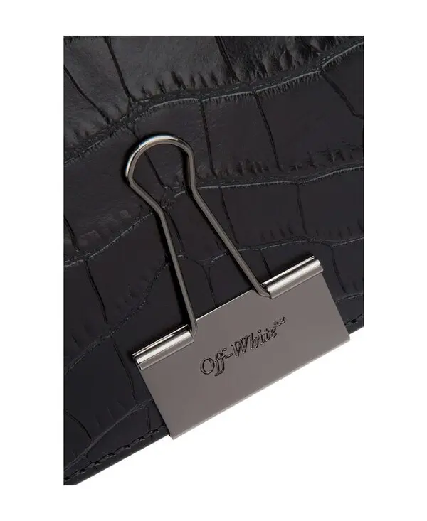 Off-White Crocodile Clip Satchel - Black