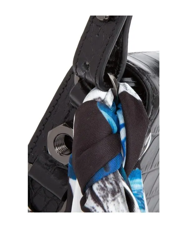 Off-White Crocodile Clip Satchel - Black