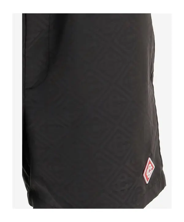 Casablanca Logo Print Elastic Waist Shorts