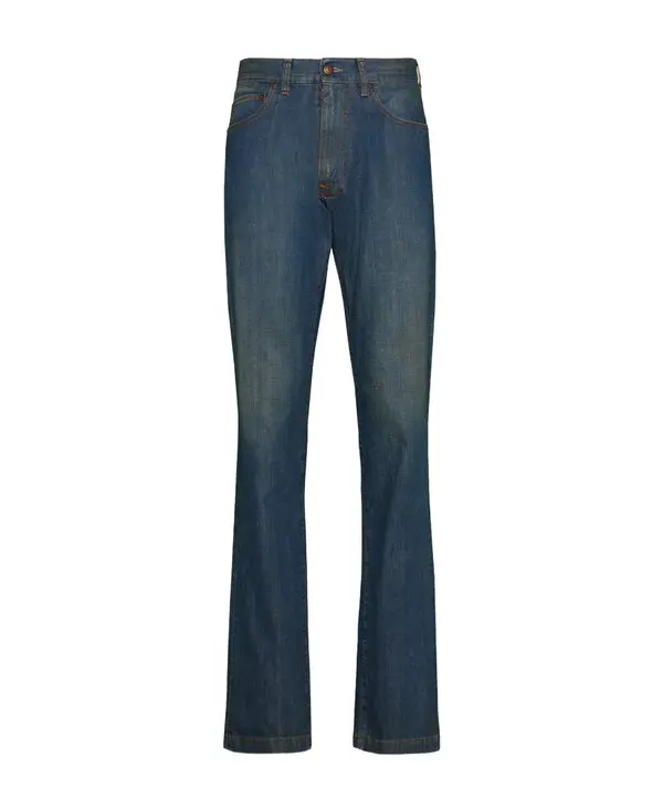 MAISON MARGIELA Americana Wash Turn-up Jeans - Blue