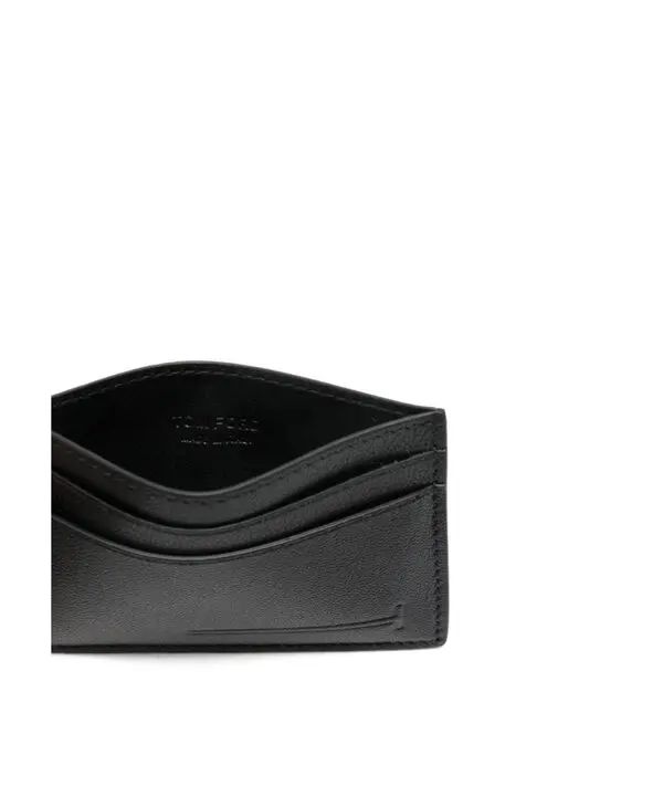 TOM FORD Logo Printed Credit Card Case - Black