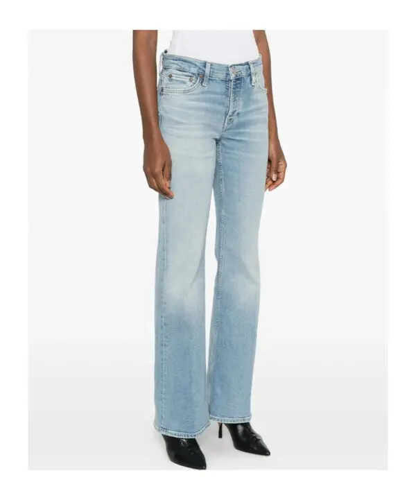 RE/DONE Button-fastening Flared Leg Jeans - Blue