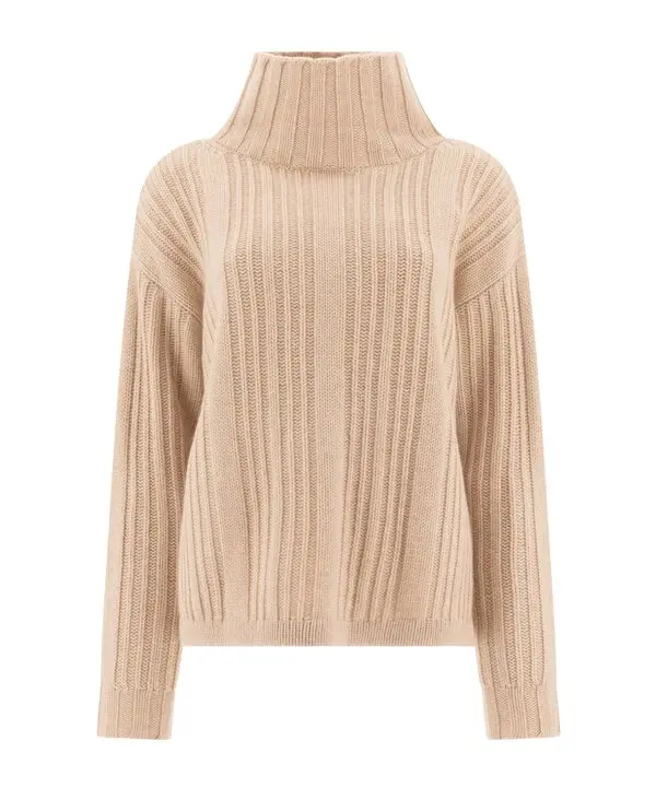 Max Mara Vitalba Turtleneck Jumper - Beige