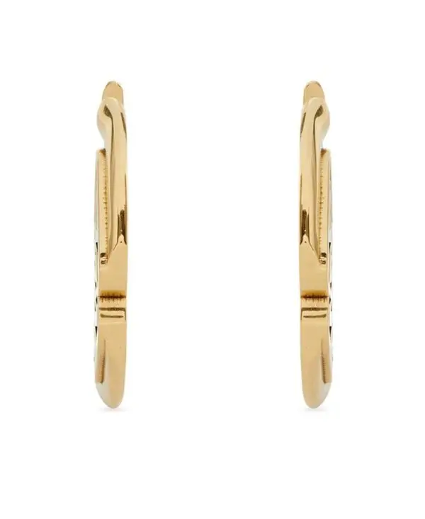 Alexander McQueen Seal Logo Detailed Hoop Earrings