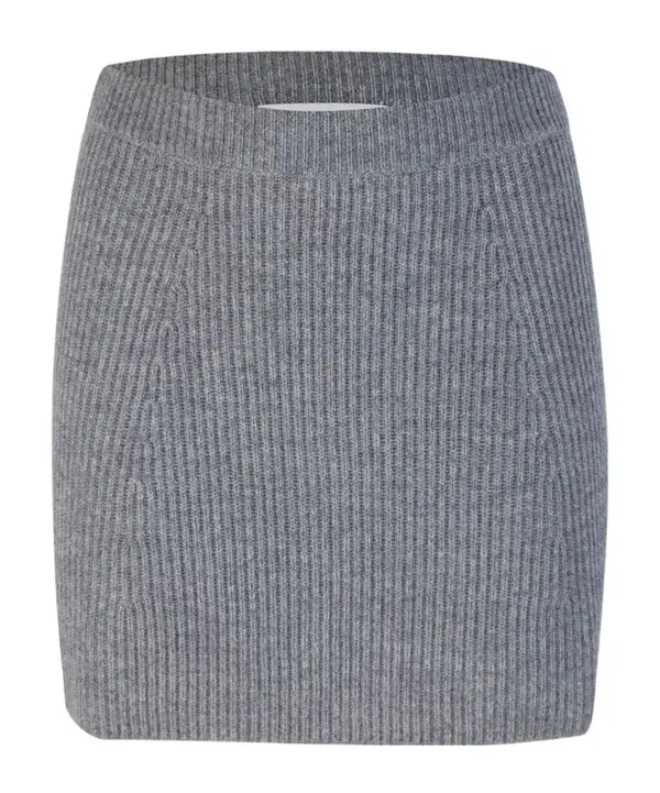 Sportmax Ribbed Knit Skirt - Grey