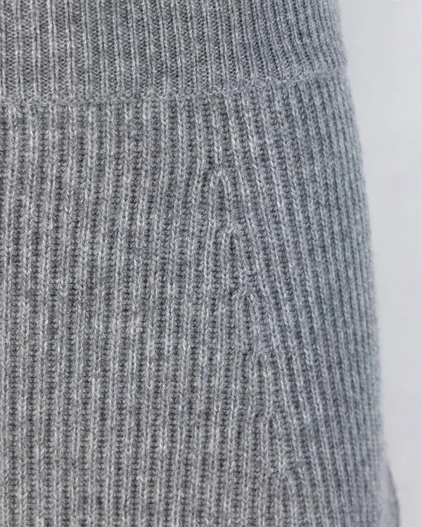 Sportmax Ribbed Knit Skirt - Grey