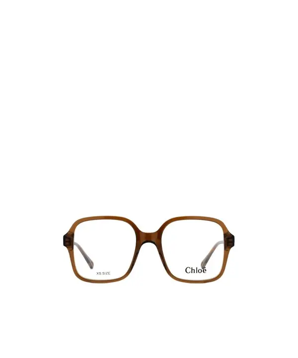 Chloé Eyewear Square Frame Glasses - Brown