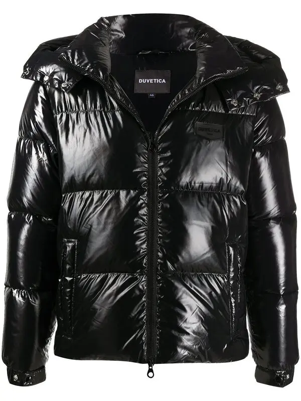 Duvetica Long-sleeved Down Jacket With Patch Detail