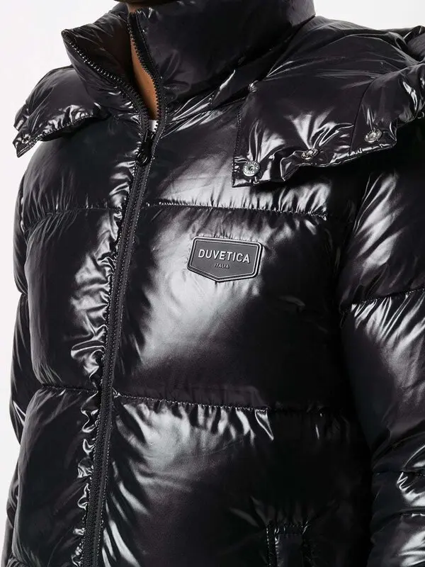 Duvetica Long-sleeved Down Jacket With Patch Detail
