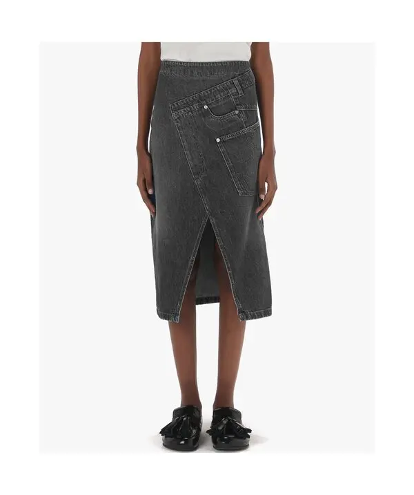 J.W.ANDERSON Jw Anderson Twisted Denim Midi Skirt