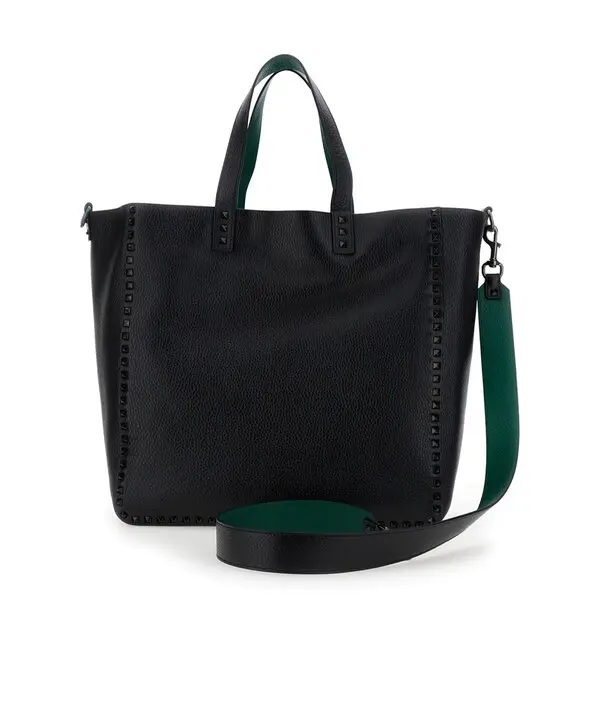 Valentino Garavani Rockstud Embellished Tote Bag - Black