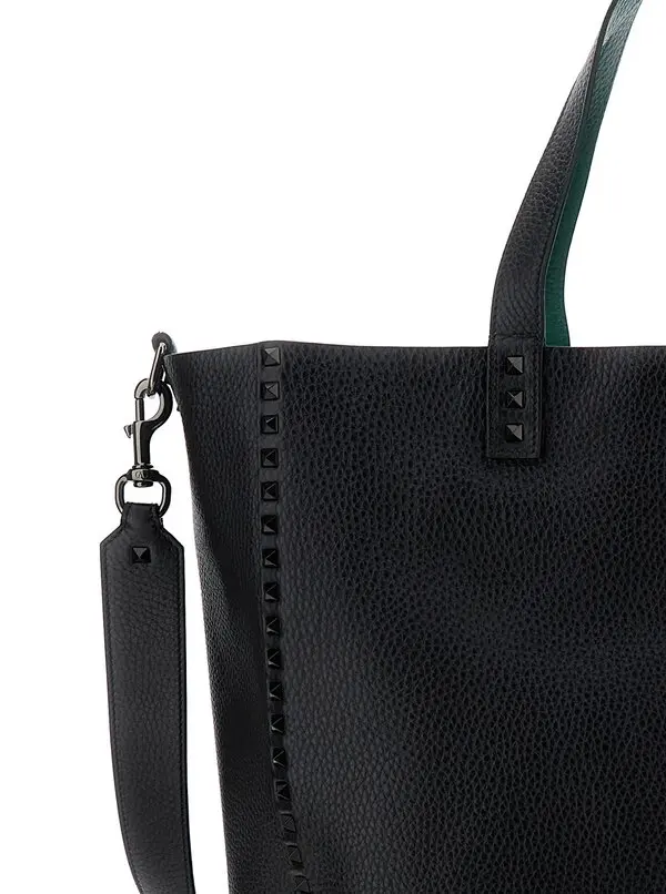 Valentino Garavani Rockstud Embellished Tote Bag - Black